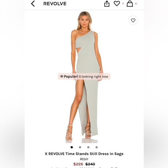 Atoir | Dresses | Revolve Atoir Time Stands Still Dress In Sage | Poshmark